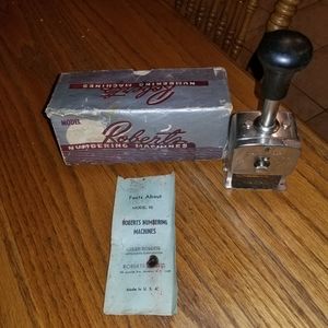 Robert's | Other | Vintage Heller Roberts Numbering Machines Model 95 ...